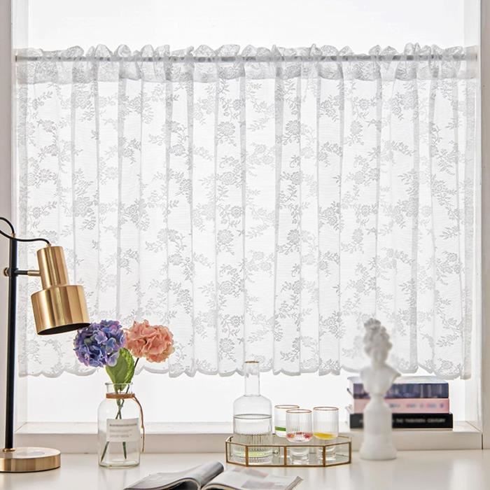 Rideau de Cuisine Court pour Petit Rideau Voilages Transparent Pastoral ...