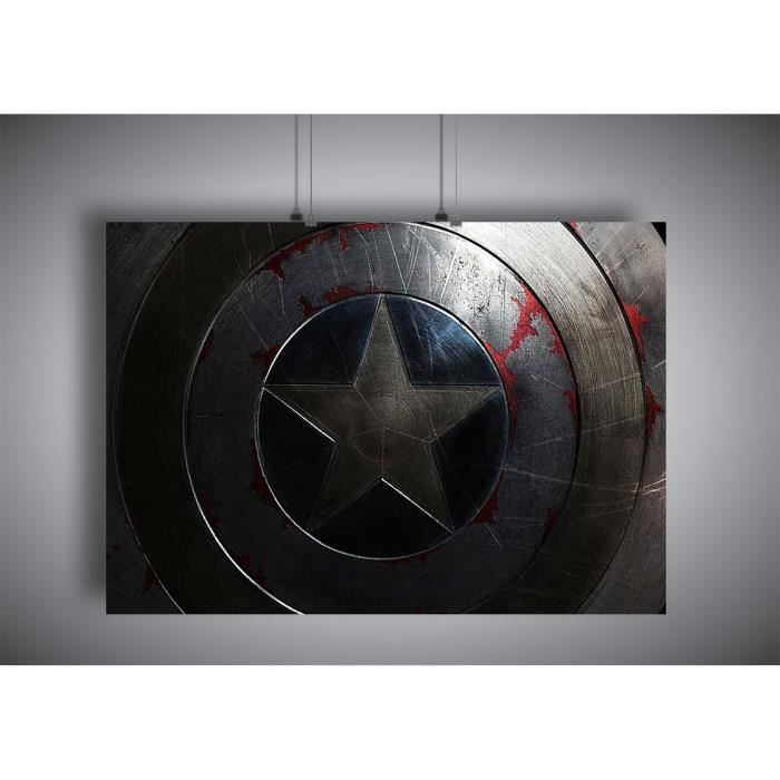 Poster Shield Bouclier Captain America Avengers wall art - A4 (21x29 ...
