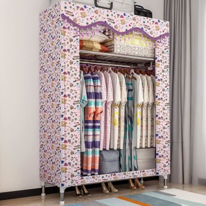 Armoire De Chambre Adulte Armoire De Rangement Tissu Penderie Style De ...