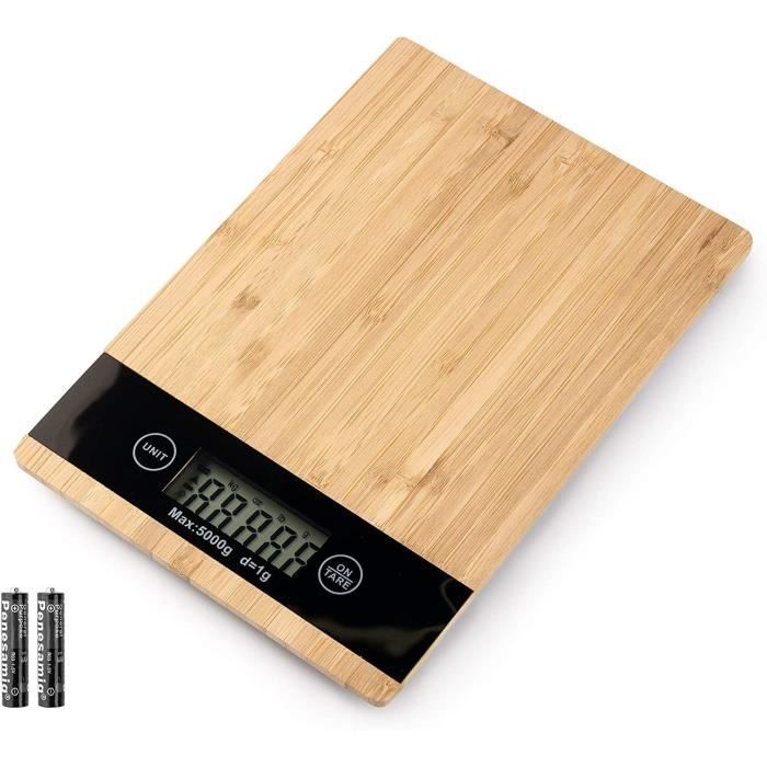 Balance de Cuisine Electronique Bois CE Pèse Aliment 5kg-1g Haute ...
