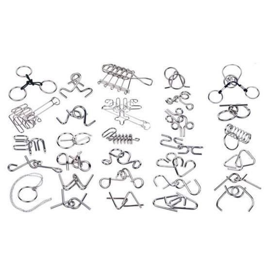 30Pcs Fil métallique Puzzles Casse-tête classique Intellectuel Jouet ...