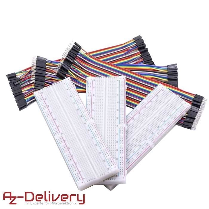 Barebones - Azdelivery Breadboard Kit 3 X + 40 Câble Set Y Compris Un Ebook - Cdiscount Informatique