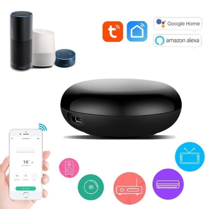 Le Noir Télécommande Sans Fil Ir Tuya Wifi Pour Maison Connectée