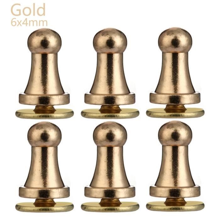 Rivets,10 pièces cuivre rond vêtement Rivets moine tête vis laiton clou ...