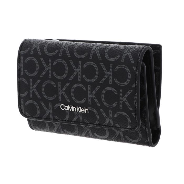 Calvin Klein Ck Must Trifold Sm Mono Wallet Black Mono [154409] Porte