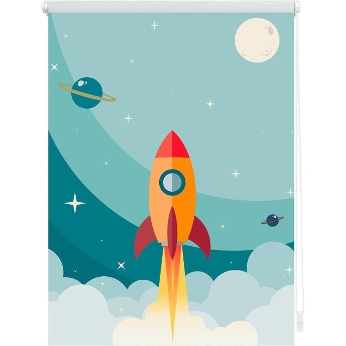 Klemmfix Store Enrouleur Occultant 100 X 150 Cm Avec Motif Rakete ...