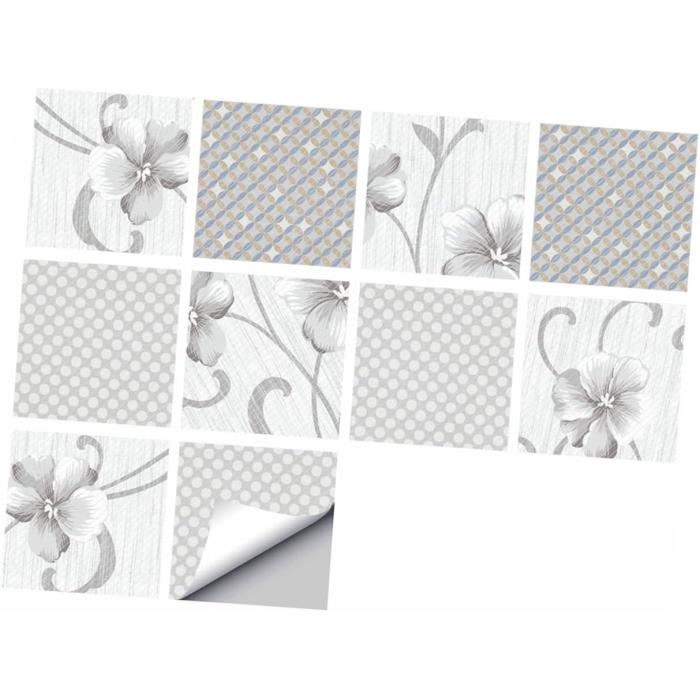 10 Pièces Autocollant Diagonale Décalque De Carrelage De Salle De Bain ...