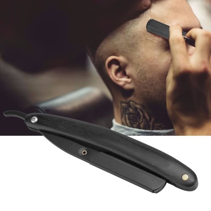 KIMISS Support de rasoir Manche en bois Rasoir manuel Porte-lame Outil ...