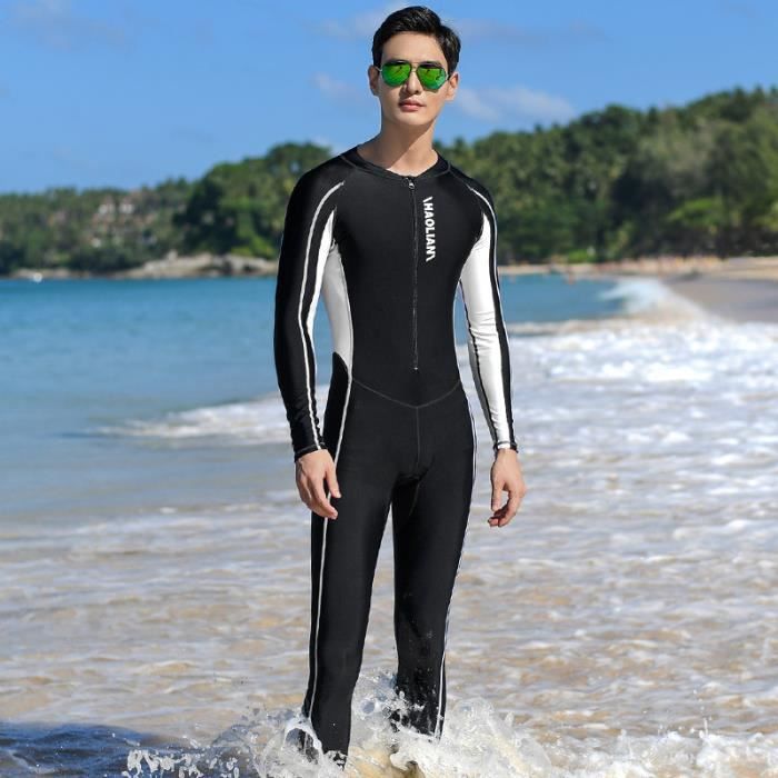 Maillot de bain,Maillot de bain une pièce pour hommes, grande taille ...