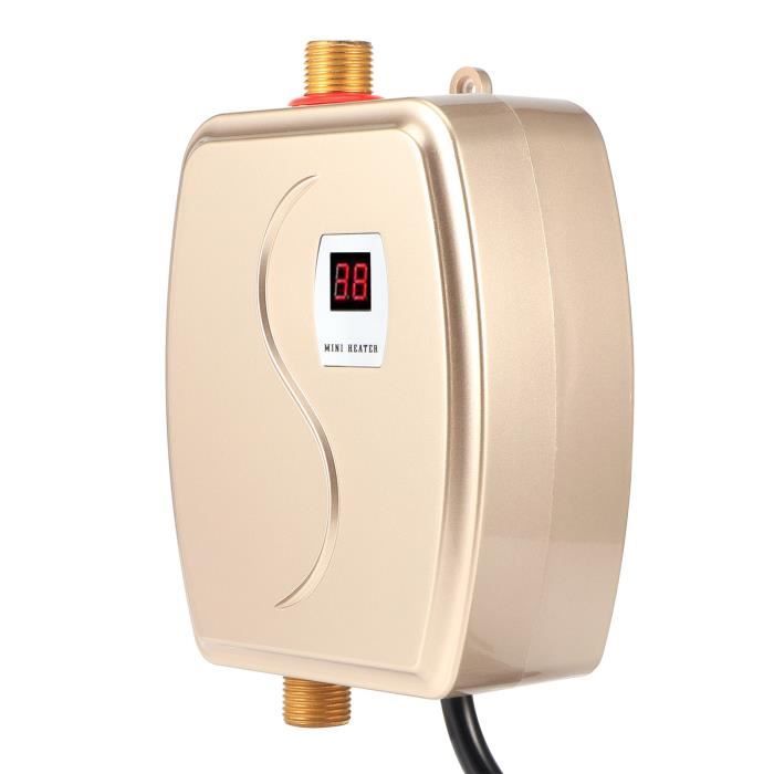 CES Chauffe Eau Instantané Electrique, 220V 3800W Sans Réservoir, Mini Cuisine Chauffe-eau ...