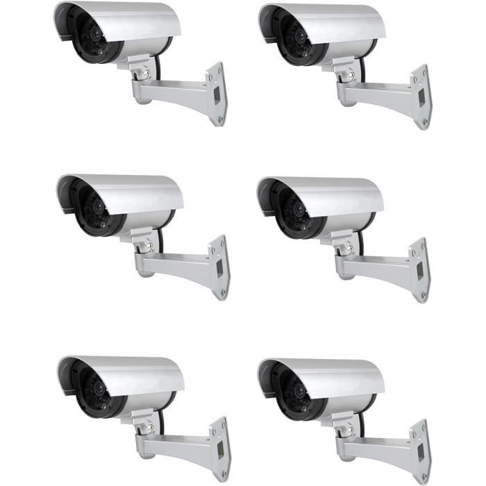 6 Faux Caméras Extérieure Pour Surveillance Lumière Led Clignotant ...