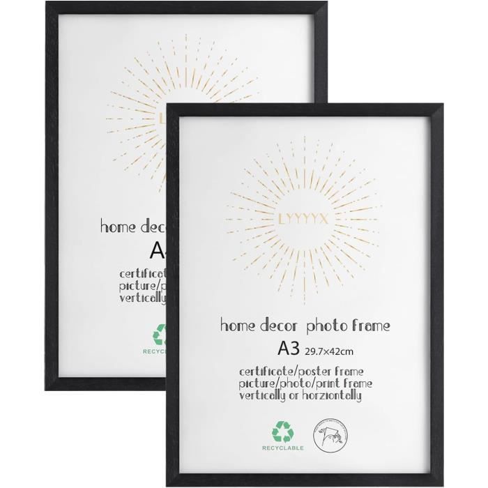 Cadres Photo A3 Bois Lot De 2 Cadres Photo Pour Posters Et Affiches ...