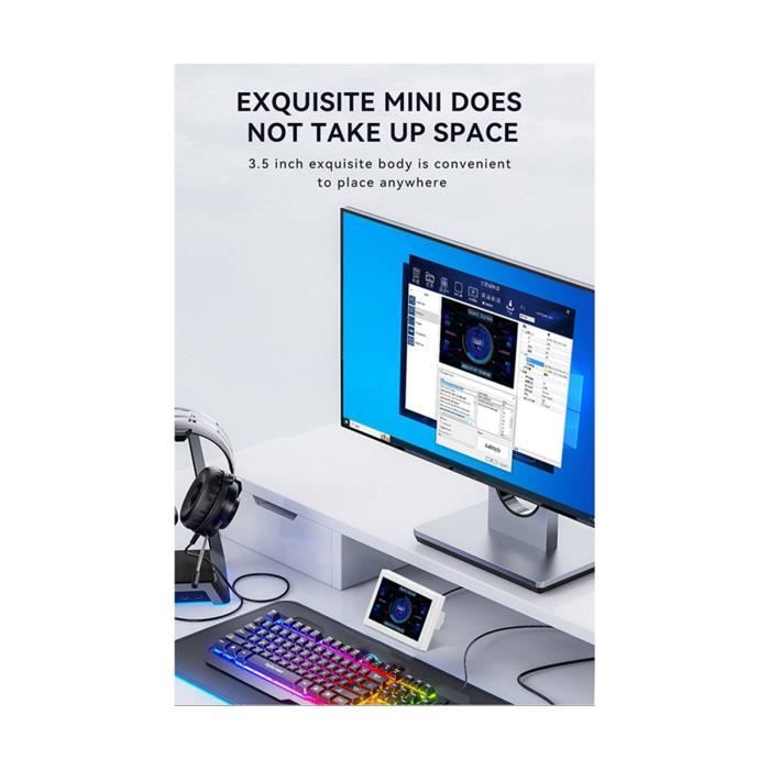 Sous-éCran D'Ordinateur à Double Usage Portable 3,5 Pouces LCD ...