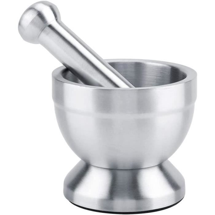 Mortier et Pilon en Acier Inoxydable, Set de Broyage de Médicaments au ...