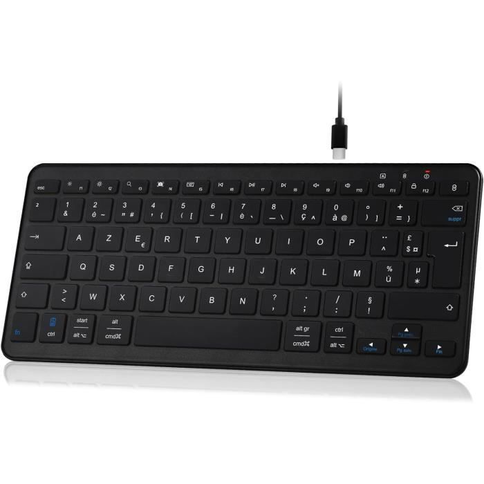 Clavier Sans Fil Bluetooth, Mini Clavier Azerty Français, Clavier Léger ...