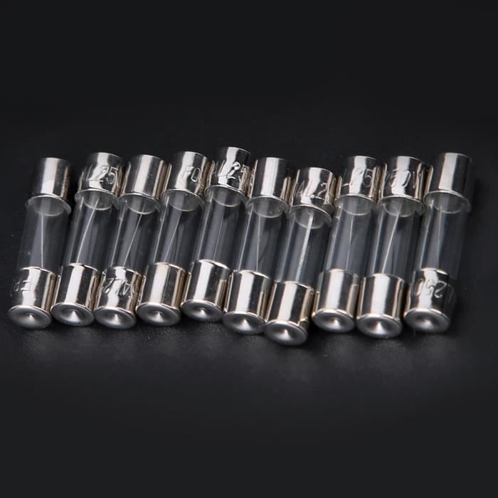 Vvikizy Fusible en verre Assortiment de fusibles en verre 0,2a-20a, 100 pièces, accessoires ...