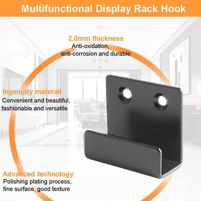 Crochet Mural Inox, 6Pcs Crochets Robustes De Mur, Crochets Robustes En ...