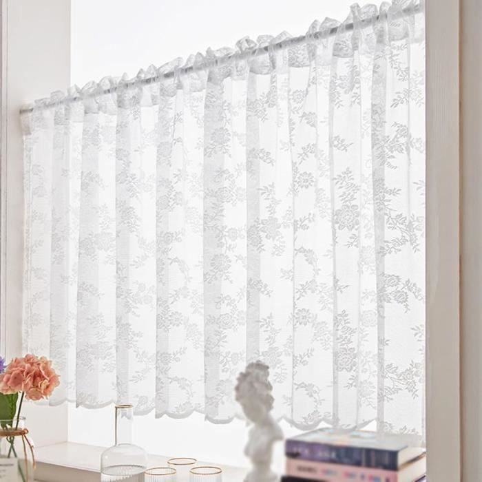 Rideau de Cuisine Court pour Petit Rideau Voilages Transparent Pastoral ...