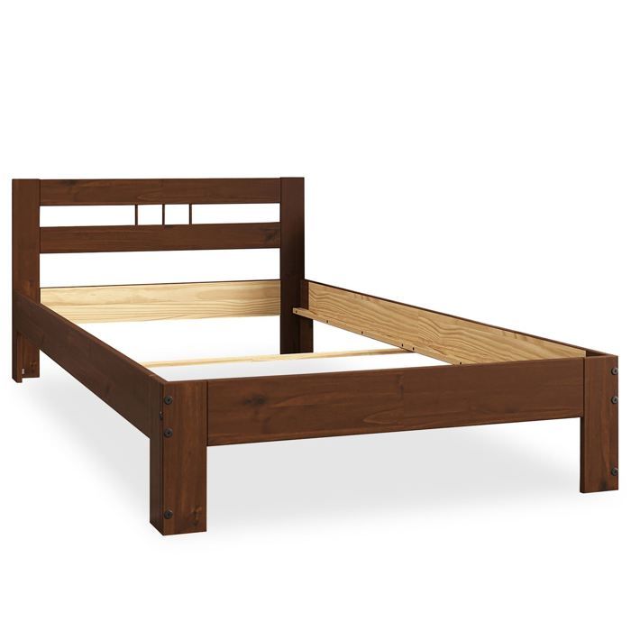 Lit simple THEO 90 x 200 cm lit pour enfant en pin massif coloris ...