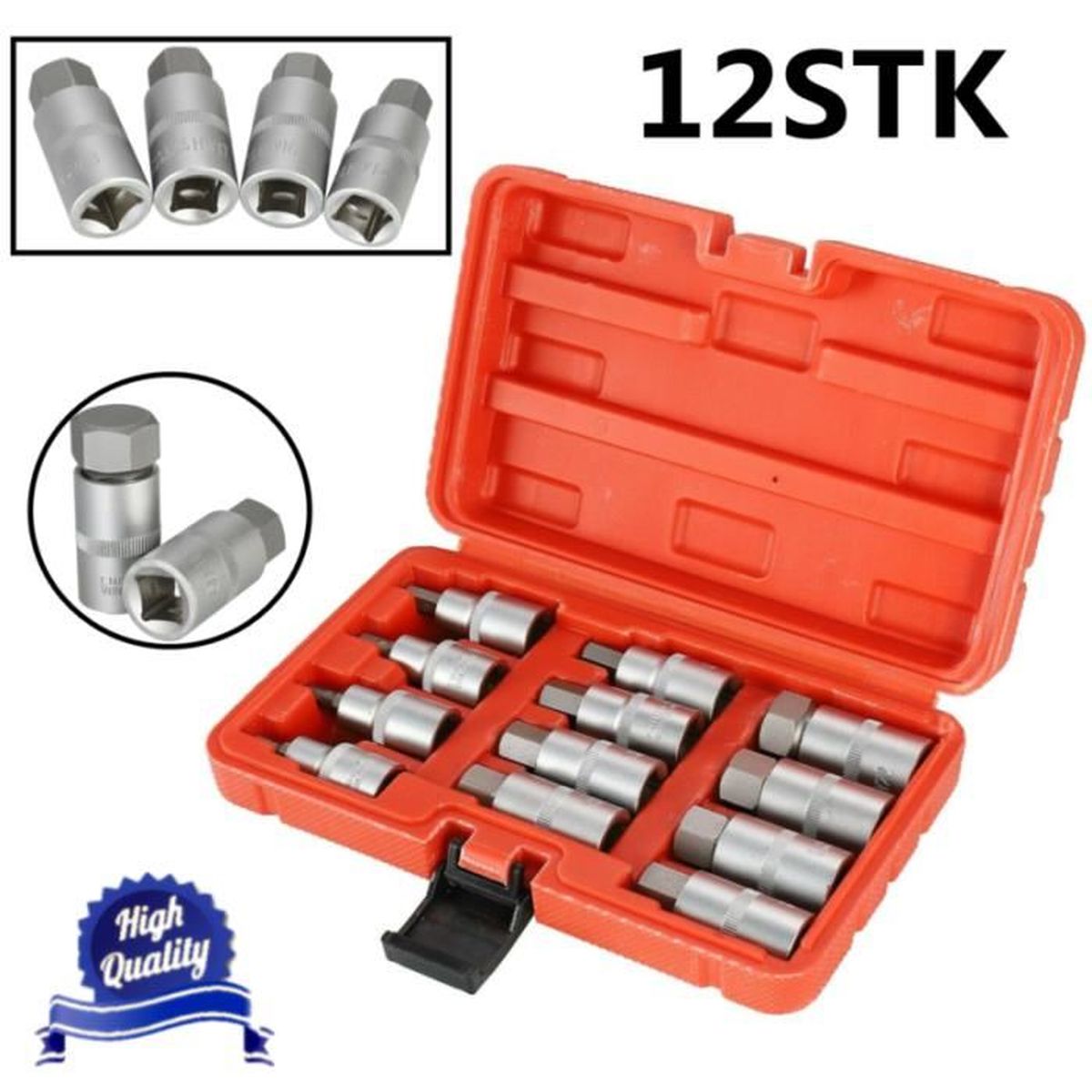 12x manchon clé ensemble écrou hexagonal intérieur 1 / 2 "vis ...