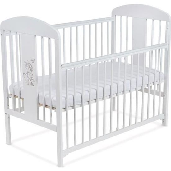Lit Pour Bébé à Barreaux Tomi 18 Lapin Barrière Coulissante Avec