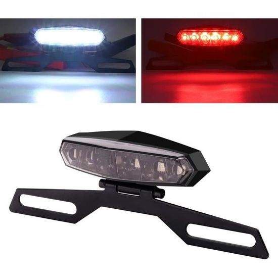Feu Arrière De Moto Avec Support, Feu Stop Universel Pour Moto 12 V ...
