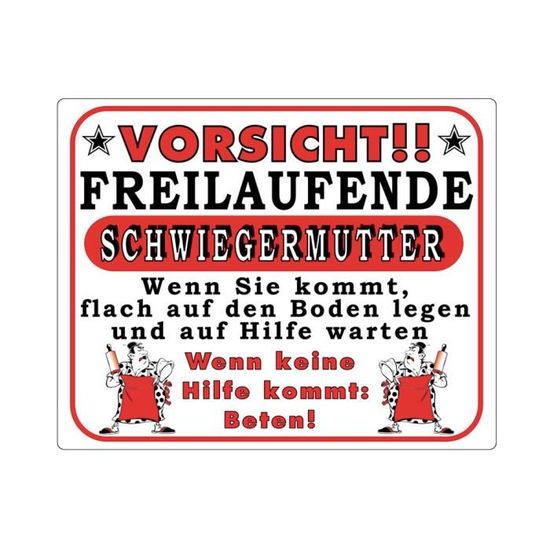 Nobby d`avertissement Vorsicht freilaufende Belle-mère - 93295 - Cdiscount