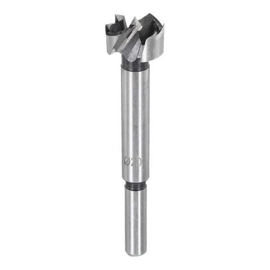 Forstner Forstner-20 Mm De Diamètre-8 Mm-Tige Ronde Dentelée En Acier À ...