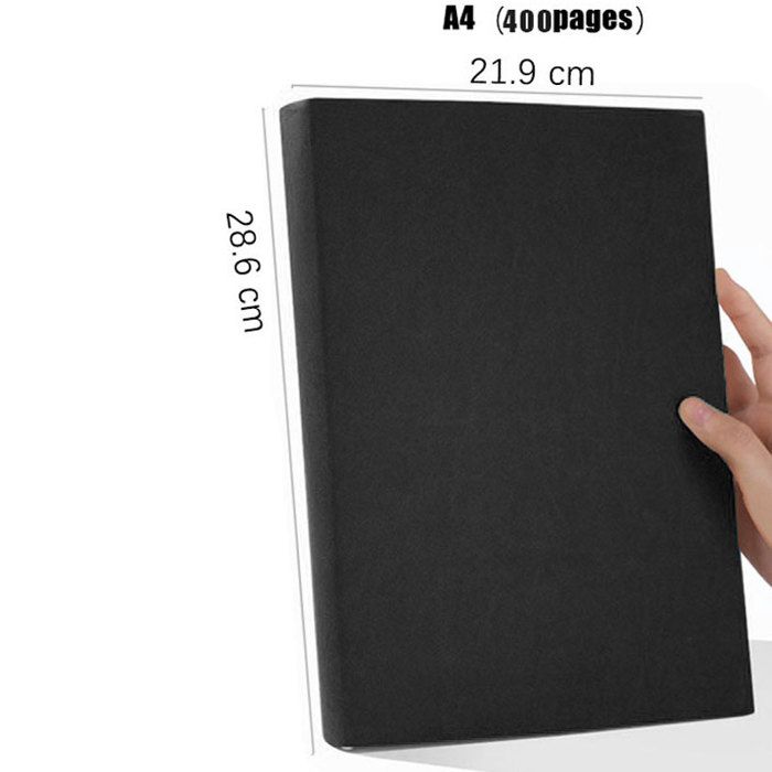Grand bloc-notes en cuir souple,carnet A4 horizon,épaissi,ultra-épais ...