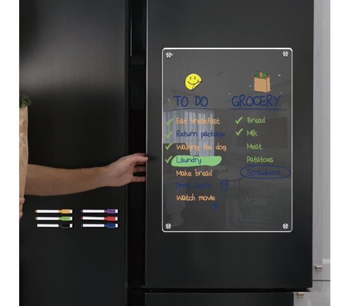 Lot de 2 Tableau Magnetique Frigo A4 (29 x 20cm), Planning Frigo ...