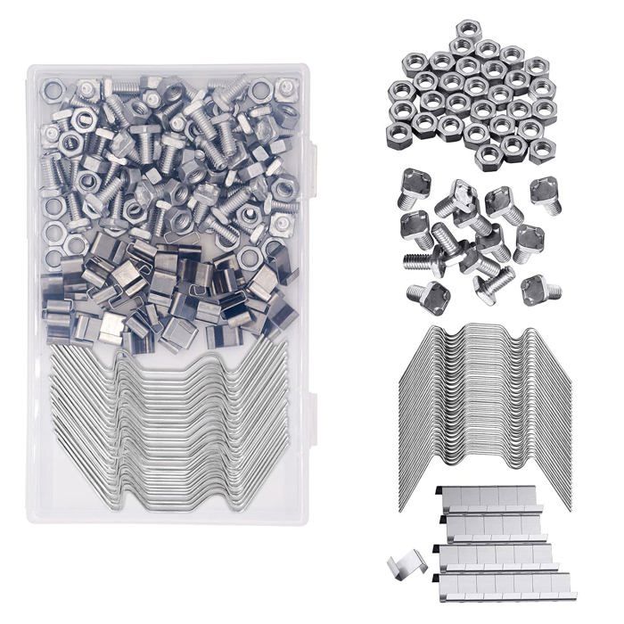 Baogaier Clips de Fixation Vitrage Inox Réparation Serre Accessoires ...
