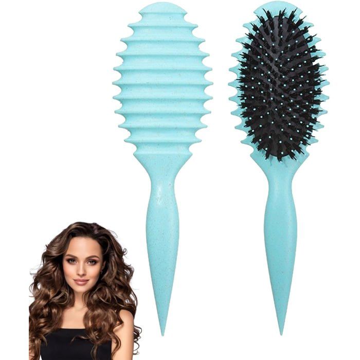 Brosse cheveux bouclés - SUTEO - Brosse rebondissante - Poils de ...