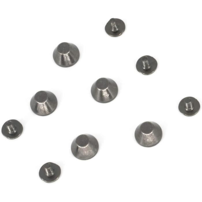 Laiton Seau Champignon Cônes Vis Arrière Plat Clous Rivets pour ...
