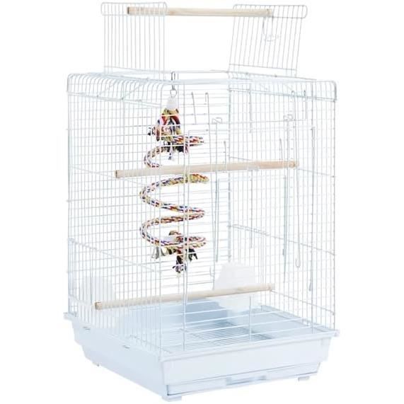 Cage à Oiseaux en Métal pour Petits Oiseaux, Cage à Perruches avec ...