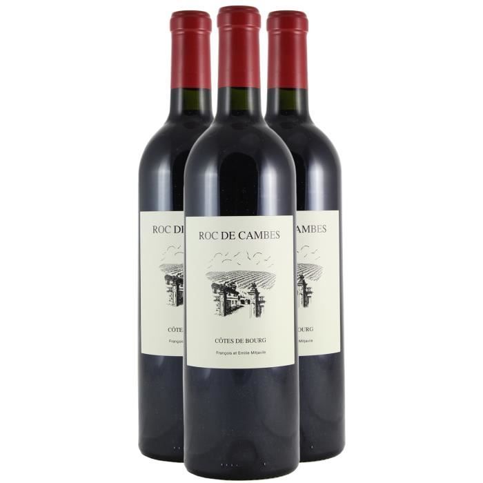 Château Roc de Cambes Rouge 2019 - Lot de 3x75cl - Vin Rouge de ...