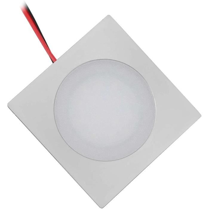 Spot LED encastrable extra plat - Aluminium anodisé mat - Blanc chaud ...