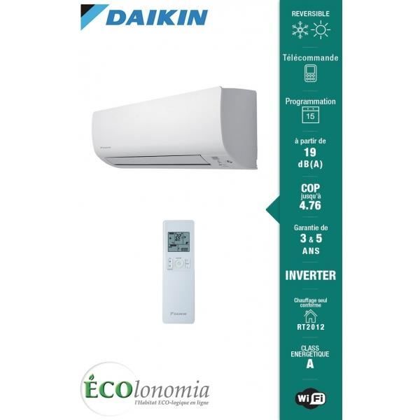 Daikin FTXS20K Split Mural Daikin FTXS multisplit réversible inverter ...