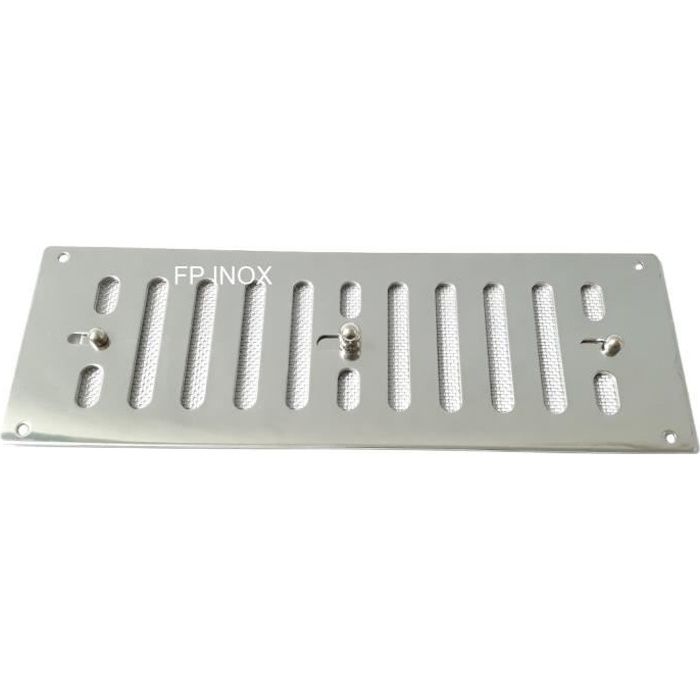 Grille Moustiquaire inox Lamelle Réglable 228 x 76 mm Aération ...