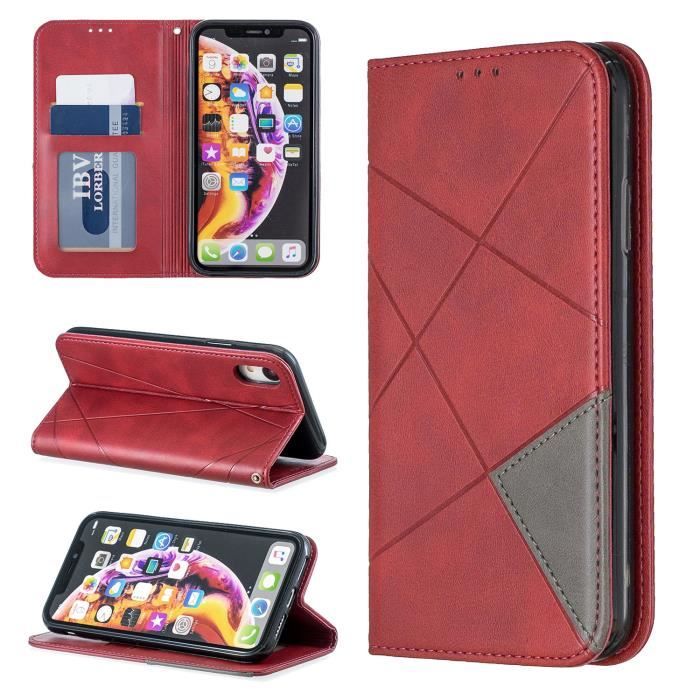 Housse de Protection - FRANCIS-R - iPhone XR - PU Cuir Magnétique ...