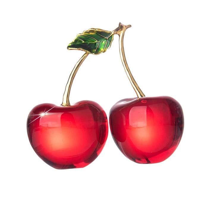 Statue de fruits en cristal Cerise rouge - Cdiscount Maison