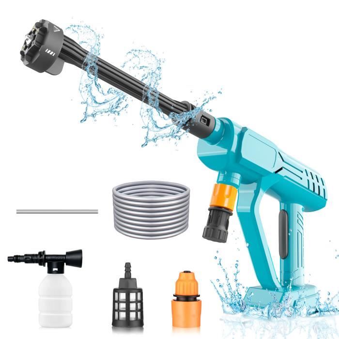 MAWIRON Pistolet Lavage voiture Nettoyeur 45Bar Haute Pression Sans fil ...