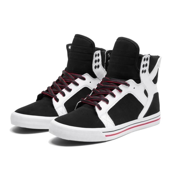 Shoes SUPRA Skytop black white a... Blk / wht / athletic red - wht ...