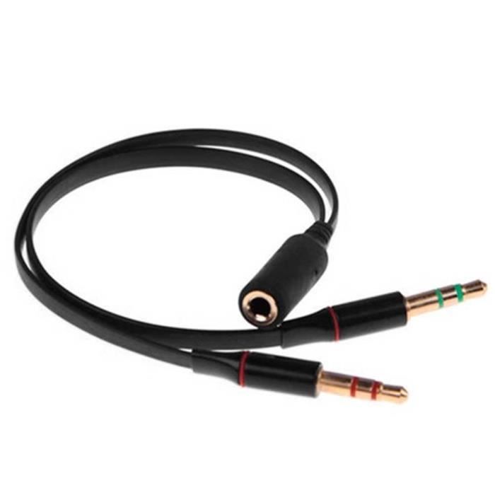 OCIODUAL Câble Adaptateur Splitter Y Jack 3.5mm Femelle TRRS à 2 Double ...