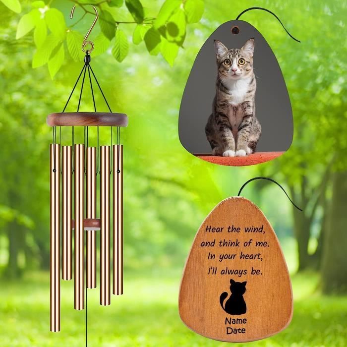 Carillon À Vent Personnalisé Pour La Perte D'Un Être Cher, Mère, Papa, Maman, Chien, Animaux De ...