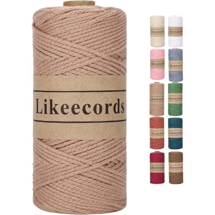 Fil De Macramé 2 Mm X 160 Yards, 100 % Coton, Sac À Crochet, Cordon ...