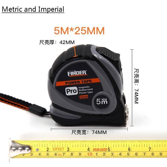 Mètre à ruban,Imperial 5m--Ruban à mesurer numérique en acier inoxydable, magnétique, impérial ...