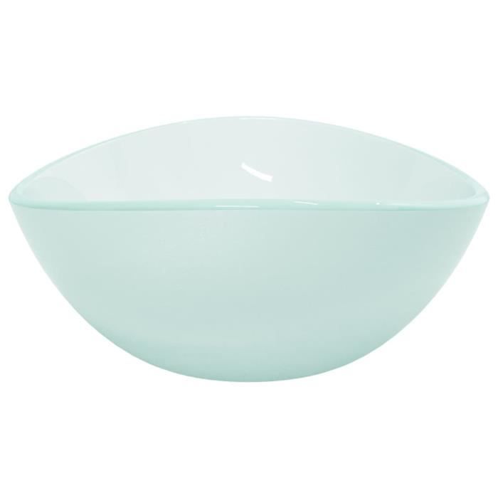 Lavabo en verre trempé ZERONE - modèle ZR004 - couleur givré ...