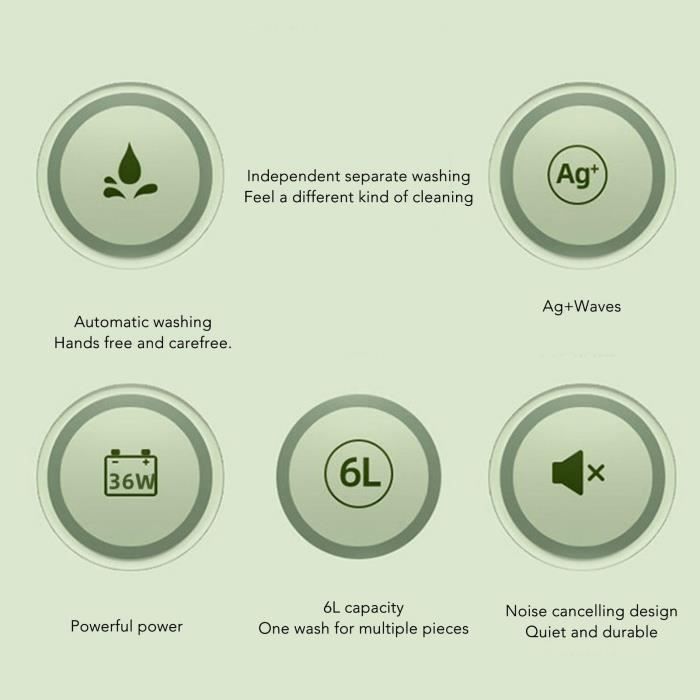 Laveuse portable - Non spécifié - Mini machine à laver 6L - Couleur ...