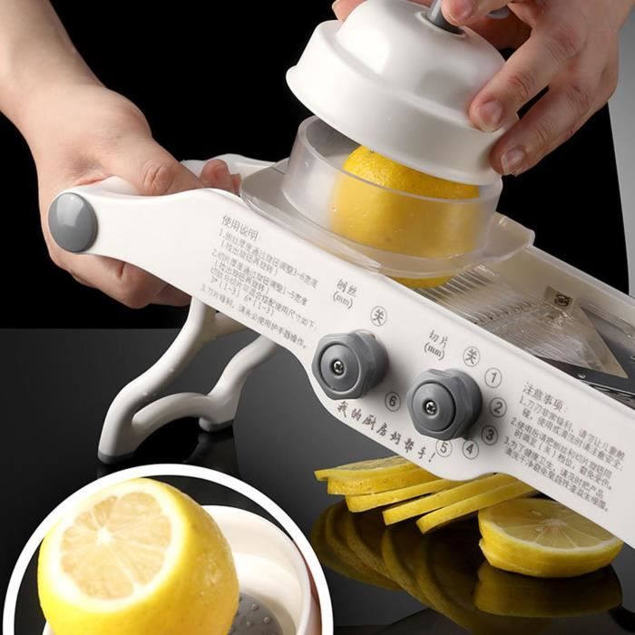 Coupe-tranches de fruits et légumes en acier inoxydable, avec épaisseur ...