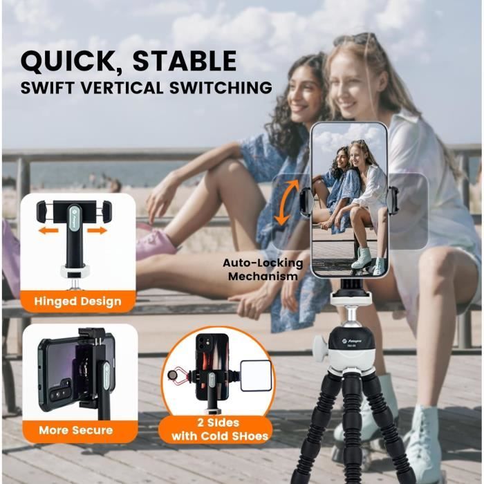 Trépied Flexible Pour Smartphone Avec Support De Téléphone Portable À ...